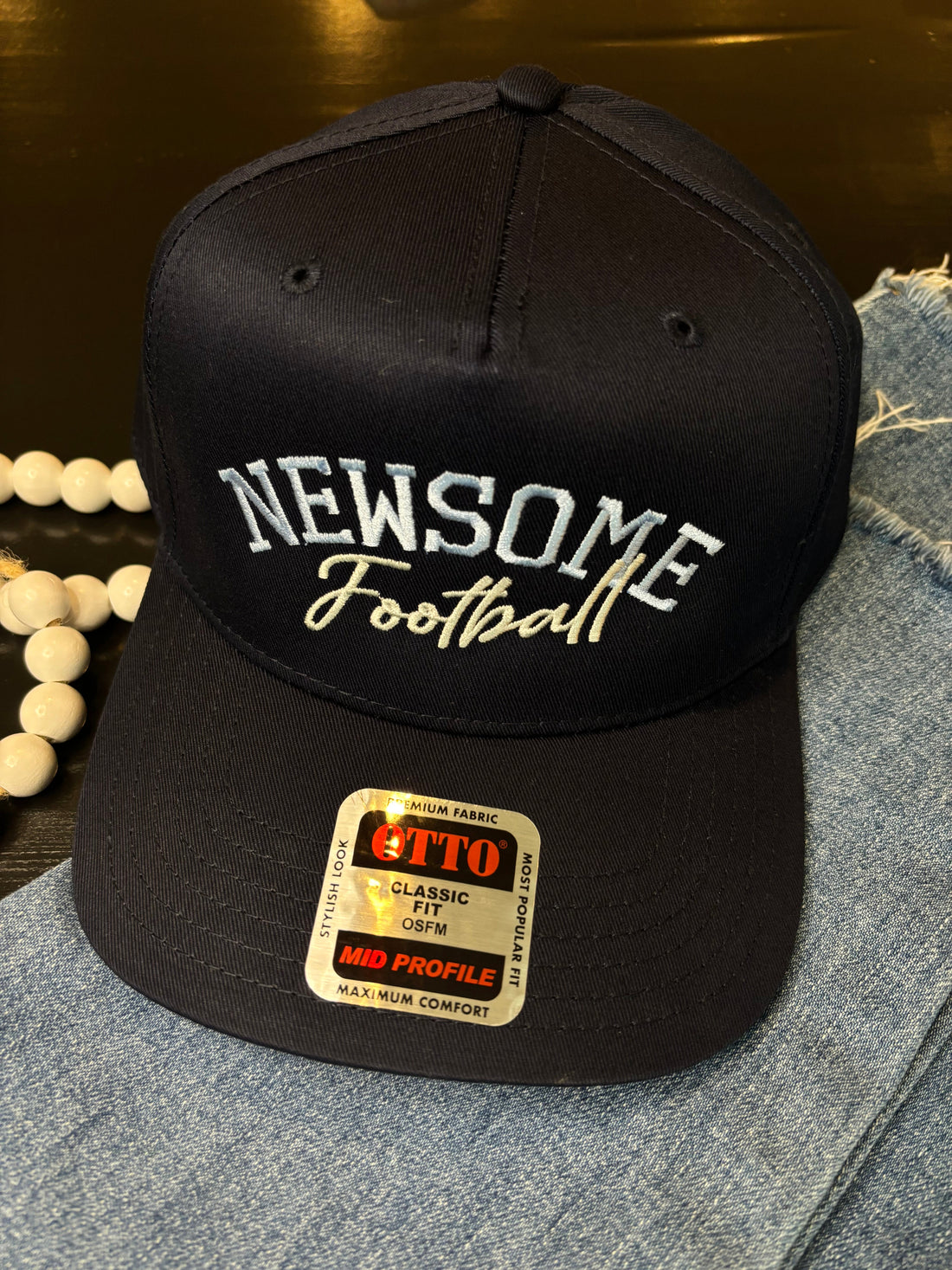 Custom Football Hat – ANY TEAM, ANY COLOR – Stitching Something Up, LLC